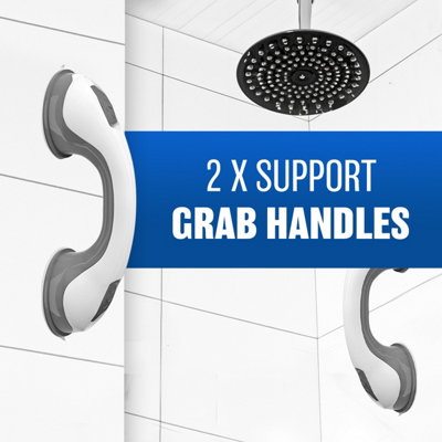 Set of 2 Support Grab Handle Suction Cup Bath Shower Children and ...