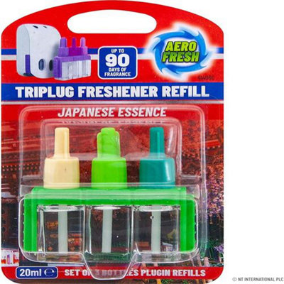 Set Of 2 Triplug Air Freshener Refill Japanese Essence Home Fragrance 40Ml