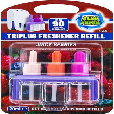 Set Of 2 Triplug Air Freshener Refill Juicy Berries Home Fragrance 40Ml ...