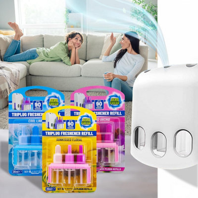 Set Of 2 Triplug Air Freshener Refill Sunkissed Floral Home Fragrance 40Ml