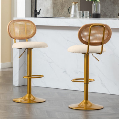 Rattan swivel stool store