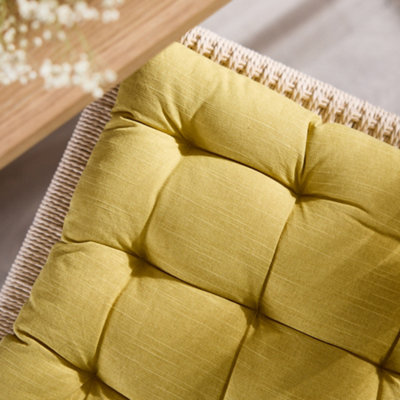 Set of 2 Vintage Style Yellow Indoor Ourdoor Garden Furniture Dining ...