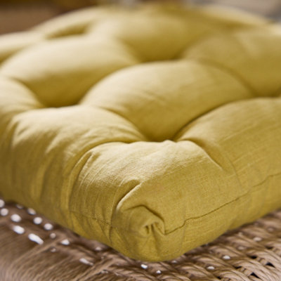 Set of 2 Vintage Style Yellow Indoor Ourdoor Garden Furniture Dining ...