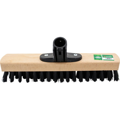Set Of 2 Wooden Scrubbing Brush Heads 30Cm Stiff Bristles Multi Purpose ...