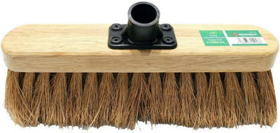 Set Of 2 Wooden Soft Bristle Coco Brush 12 Inch Broom Head Floor ...
