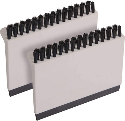 Set of 2 Worktop Wipers - Flexible Kitchen Scraper & Brush Double Sided ...