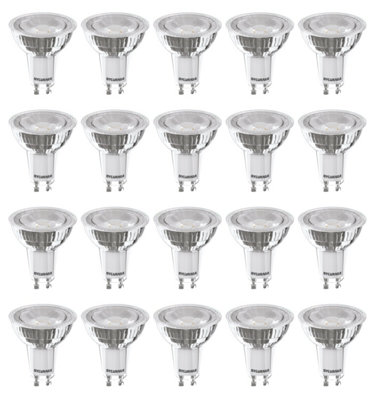 Set of 20 LED GU10 Light Bulbs 4000K Cool White 360Lm | DIY at B&Q
