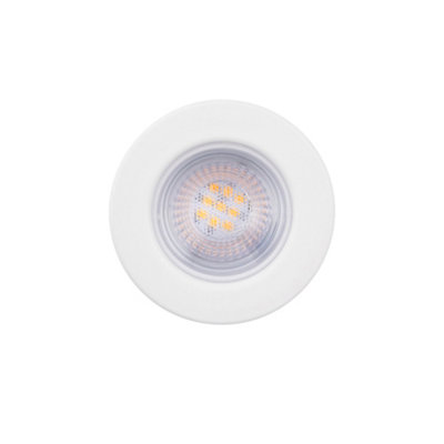 Set of 20 Matt White Fire Rated 6W LED 3000K Recessed Downlights