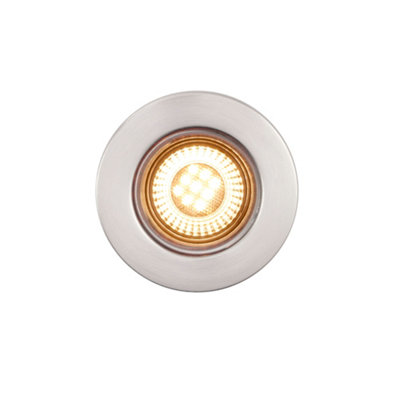 Set of 20 Satin Nickel Fire Rated 6W LED 3000K Recessed Downlights