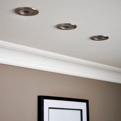 Set of 20 Satin Nickel Fire Rated 6W LED 3000K Recessed Downlights