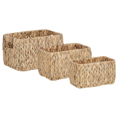 Set of 3 Baskets HANOI Wicker Natural