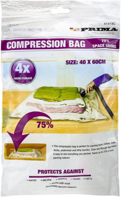Set Of 3 Compression Bags Storage Multi Purpose Travel Space Saver ...