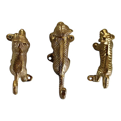 Set of 3 Gold Metal Safari Ani