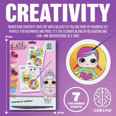 Set Of 3 Lol Surprise Art & Crafts Colouring Painting Sticker Books Fun ...