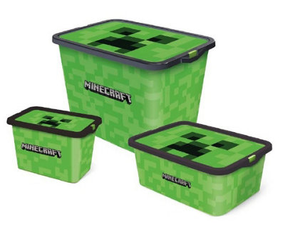 Set Of 3 Minecraft Storage Box's | DIY at B&Q
