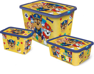 Set Of 3 Paw Patrol Storage Box's | DIY at B&Q