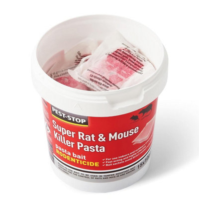 Set of 3 Pest Stop Super Rat & Mouse Killer Pasta Bait