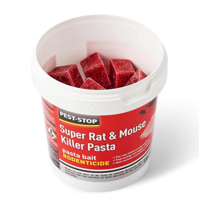 Set of 3 Pest Stop Super Rat & Mouse Killer Pasta Bait