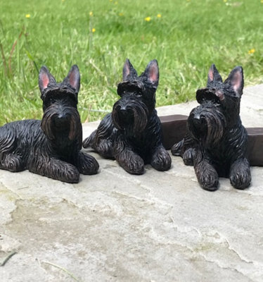 Set of 3 Scottie Dog shaped plant pot stands, great novelty patio ...
