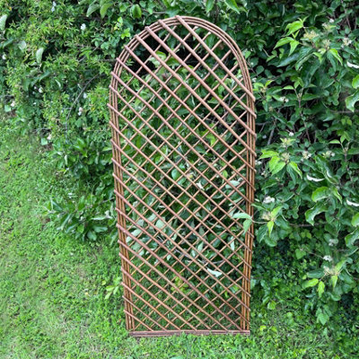 Set of 3 Willow Trellis With Curved Top (120cm x 45cm)