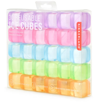 Set Of 30 Reusable Ice Cubes Rainbow