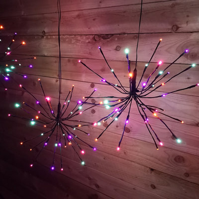 Set Of 4 45cm Premier Christmas Indoor Outdoor Sparkle Ball Twinkling ...