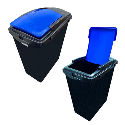 SET OF 4 (BLUE, GREEN, RED & YELLOW) LARGE BLACK BASE 40L UTILITY ...
