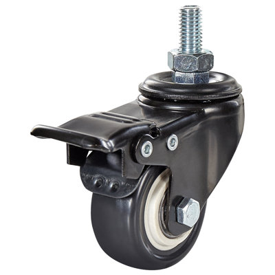 Set of 4 Casters for Corner Desk DESTIN II Black