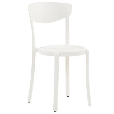 Set of 4 Chairs Synthetic Material White VIESTE | DIY at B&Q