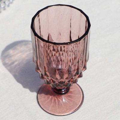 Set of 4 Coloured Alfresco Drinking Wine Glass Wine Goblets