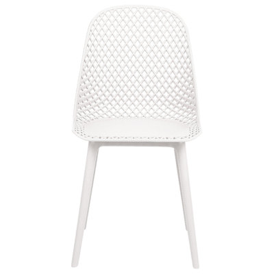 Set of 4 Dining Chairs EMORY White