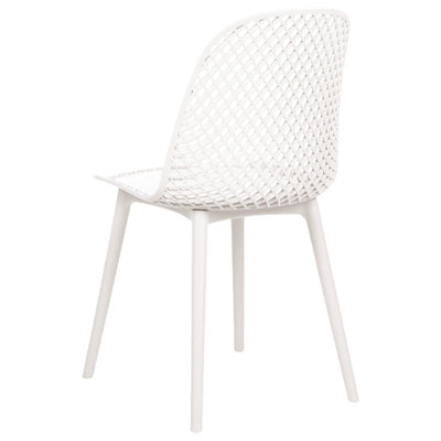Set of 4 Dining Chairs EMORY White