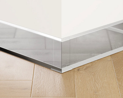 Set of 4 External Modular Steel Corners for Steel Skirting Boards ...