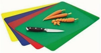 Set Of 4 Flexible Kitchen Chopping Board Hygiene Catering Food Cutting ...