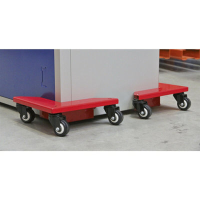 Set of 4 Heavy Duty Corner Dollies for Easy Transport - 150kg Capacity ...