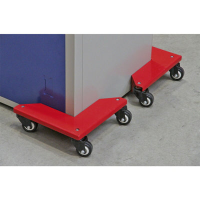 Set of 4 Heavy Duty Corner Dollies for Easy Transport - 150kg Capacity ...