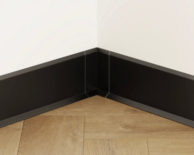 Set of 4 Internal Modular Steel Corners for Steel Skirting Boards ...