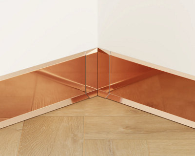 Set of 4 Internal Modular Steel Corners for Steel Skirting Boards ...