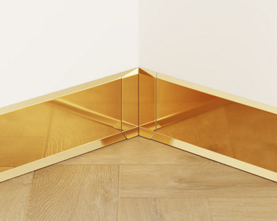 Set of 4 Internal Modular Steel Corners for Steel Skirting Boards ...