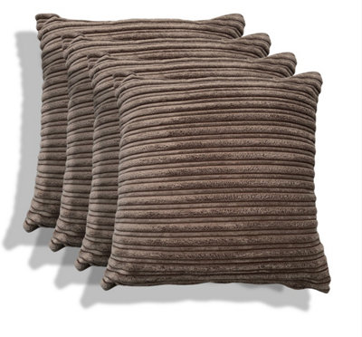Set of 4 Jumbo Cord Scatter Cushions Complete with Cushion pads ...