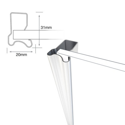 Set of 4 Light Grey & Mirror Sliding Wardrobe Door Kit, White Frame ...