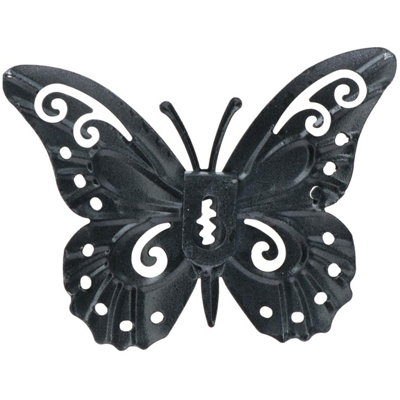 Set of 4 Multi-coloured Small Metal Butterflies Garden/Home Wall Art ...