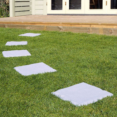 Set of 4 Plastic Patio Blocks, 30cm Square, Lightweight & Weatherproof ...