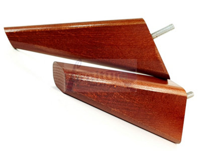SET OF 4 REPLACEMENT FURNITURE SQUARE FEET MAHOGANY STAIN TAPERED ...