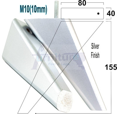 SET OF 4 REPLACEMENT FURNITURE SQUARE FEET SILVER TAPERED WOODEN LEGS 150mm HIGH M10 | DIY at B&Q