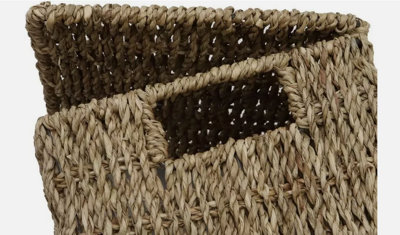 Set of 4 Seagrass Oblong Storage Baskets - Natural