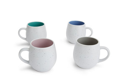 Set of 4 Speckled Large Hug Mugs