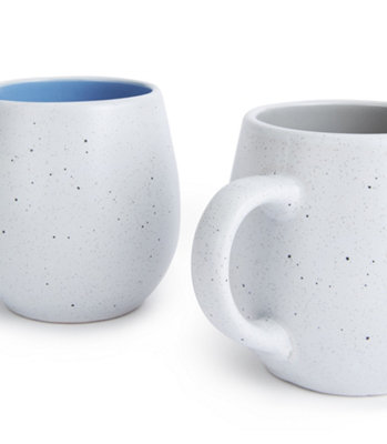 SET OF 4 SPECKLED LARGE HUG MUGS