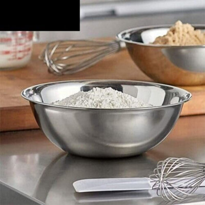 Set Of 4 Stainless Steel Deep Mixing Bowl Kitchen Cooking Salad Fruit ...