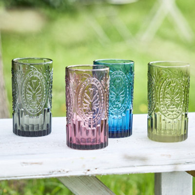 Fancy glass tumblers store